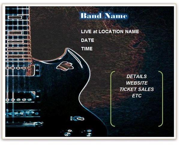Download Free Band Flyer Templates For MS Word Or Publisher