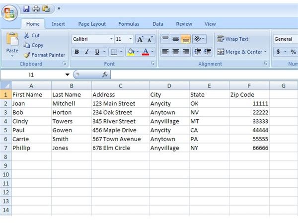 How To Make Mailing Labels Using Microsoft Excel 2007