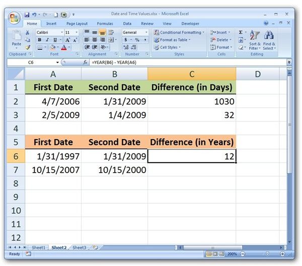 How To Subtract Date Values In Microsoft Excel