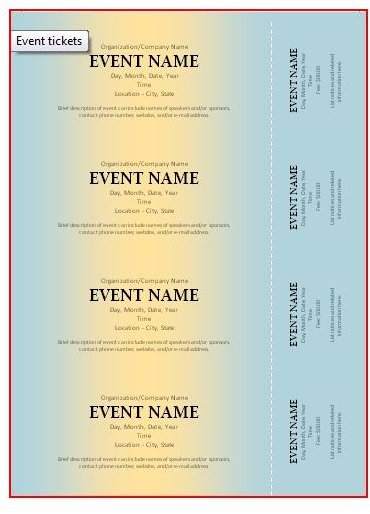 The Best Event Ticket Template Sources