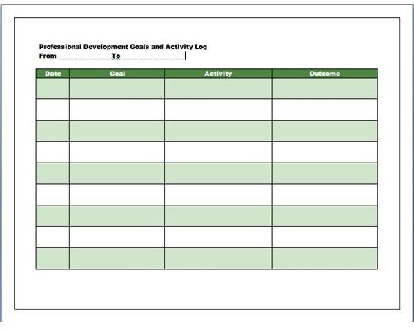 Find An Outstanding Professional Development Log Template Here