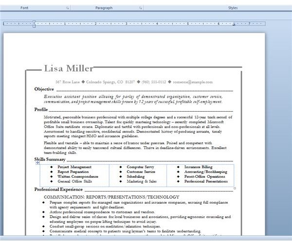 Multiple Positions Same Company Resume Samples