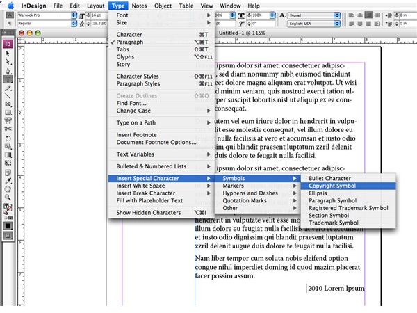 Where Can I Find Punctuation Characters For InDesign 