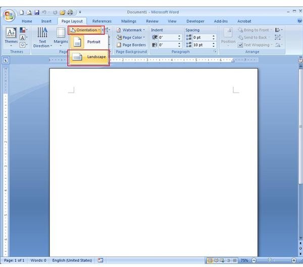 Change Page Layout In Word 2007 Ulpox