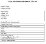 Free Downloadable Project Requirements Specifications Template