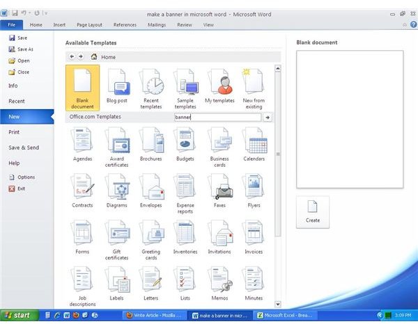 How To Make A Banner In Microsoft Word Bright Hub