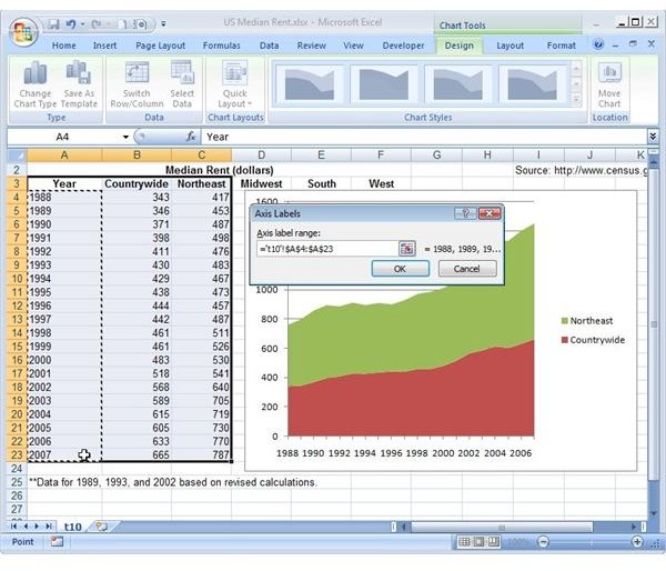 How To Change Labels For A Chart Axis In Excel 2007